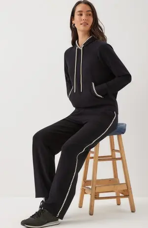 Karen Kane Edge Stitch Wide Leg Sweatpants