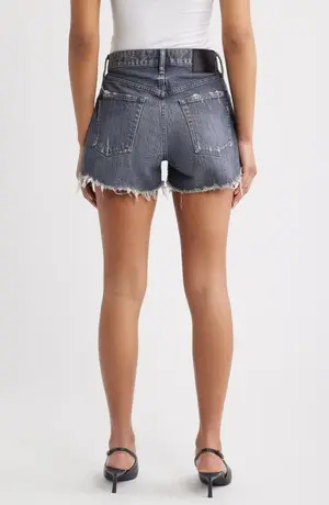 Moussy Vintage Glenview Cutoff High Waist Denim Shorts
