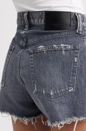Moussy Vintage Glenview Cutoff High Waist Denim Shorts