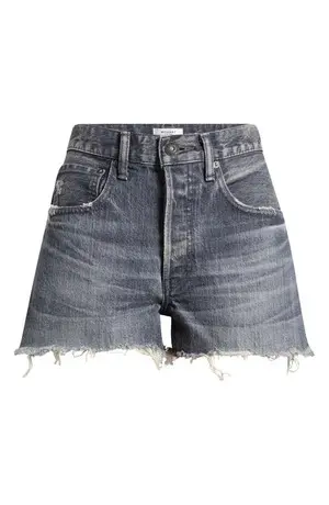 Moussy Vintage Glenview Cutoff High Waist Denim Shorts