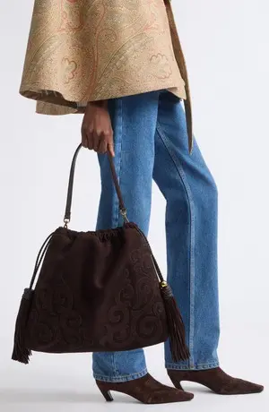 Etro Large Kalispera Tassel Shoulder Bag
