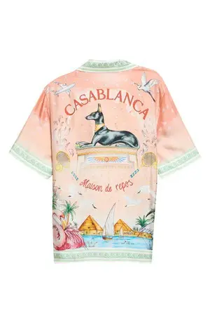 Casablanca Ethereal Print Silk Camp Shirt