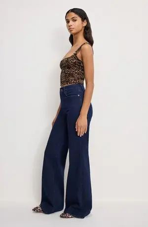 Good American High Waist Wide Leg Jeans