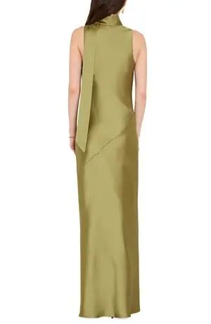 Amanda Uprichard Paula Scarf Detail Maxi Dress