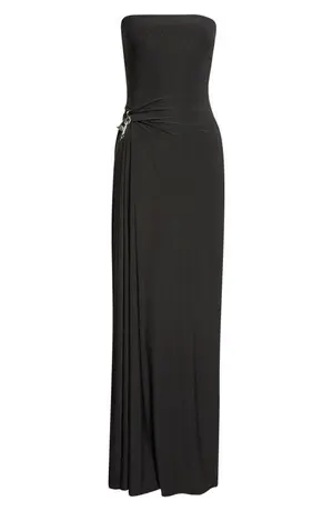 GRACE LING Strapless Maxi Dress With Sculptural Charms