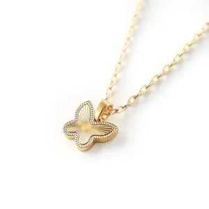 BOWOOD LANE Monarch Butterfly Charm Necklace - Gold