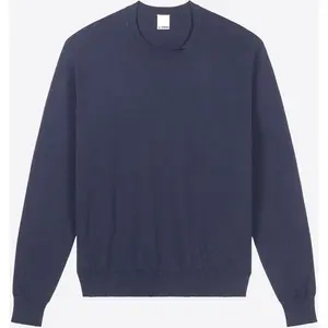 LE PERE Twist Collar Cotton Sweater