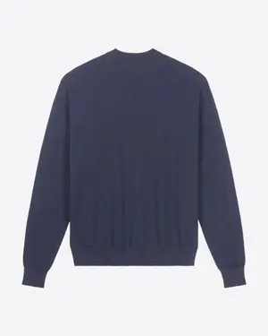 LE PERE Twist Collar Cotton Sweater