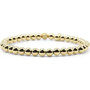 BOWOOD LANE 5mm Filled Beaded Bracelet - Gold