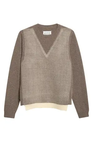 MAISON MARGIELA Trompe L'oeil Virgin Wool Sweater