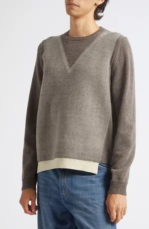 MAISON MARGIELA Trompe L'oeil Virgin Wool Sweater