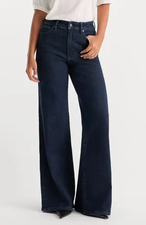 Good American High Waist Wide Leg Palazzo Jeans - Indigo1153