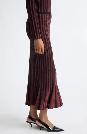 ZANKOV Jacky Metallic Jacquard Midi Skirt