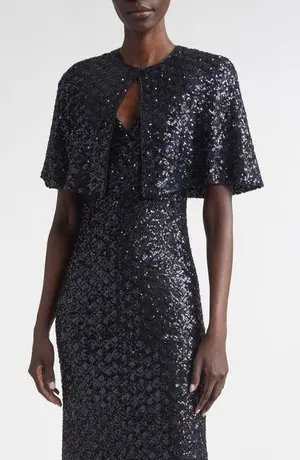 St. John Sequin Bolero - Midnight