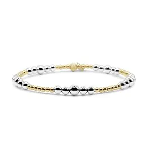 BOWOOD LANE Bowood Lane Bliss Two-Tone Beaded Bracelet Gold