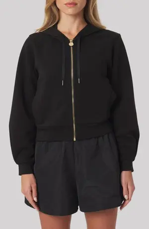 WILLIAMS ATHLETIC CLUB Molly Lightweight Performance Full Zip Hoodie - Black