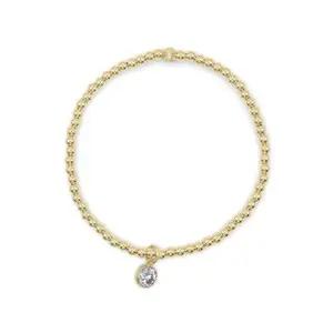 BOWOOD LANE Crystal Charm Filled Beaded Bracelet - Gold