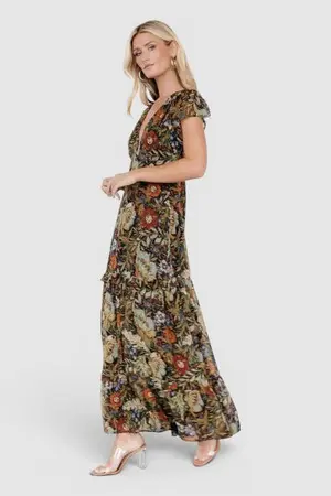 BALTIC BØRN Riverwood Deep V Maxi Dress