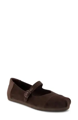 Toms Alpargata Mary Jane Flat - Dark Brown