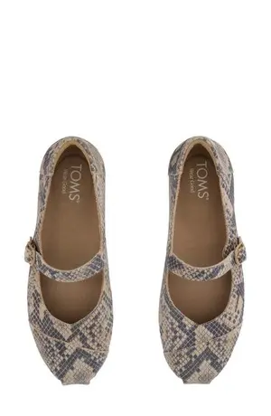Toms Alpargata Mary Jane Flat - Medium Beige