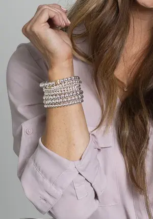 BOWOOD LANE Sterling Beaded Bracelet