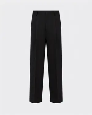LE PERE Le PÈRE Tailored Pleated Trousers In Italian Wool Black