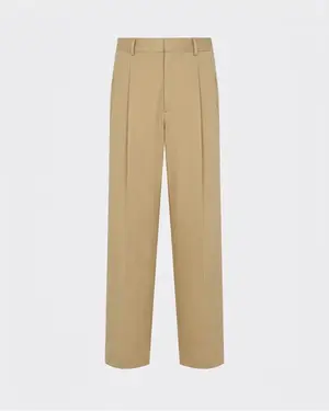 LE PERE Le PÈRE Tailored Pleated Trousers In Italian Wool Tan