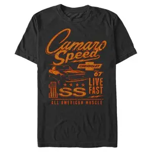 GENERAL MOTORS Camaro Live Fast Graphic T-shirt - Black