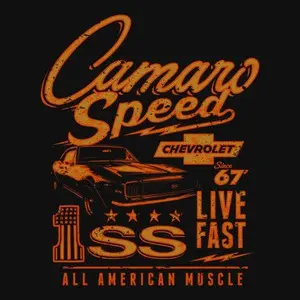 GENERAL MOTORS Camaro Live Fast Graphic T-shirt