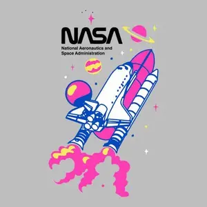 NASA Colorful Rocket Logo Graphic T-shirt