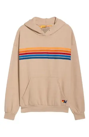 Aviator Nation 5 Stripe Hoodie - Sand