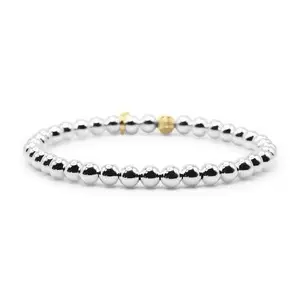 BOWOOD LANE 5mm Sterling Beaded Bracelet - Silver