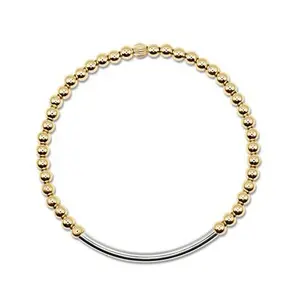 BOWOOD LANE London Two-tone Beaded Sterling Silver And Filled Bracelet
