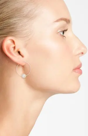 Chan Luu Freshwater Pearl Hoop Earrings