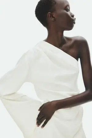 H&m Draped Asymmetric Dress
