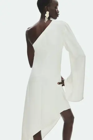 H&m Draped Asymmetric Dress