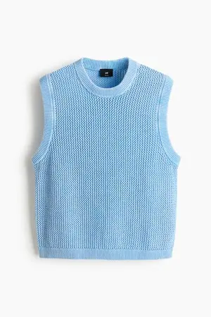 H&M Regular-fit Open-knit Sweater Vest