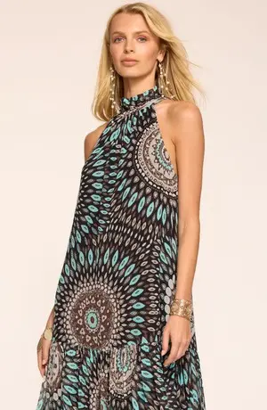 Ramy Brook River Medallion Silk Maxi Dress