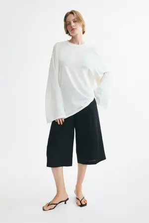 H&m Long-sleeved Cotton Top