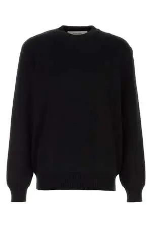 GOLDEN GOOSE Stretch Cotton Blend Sweater With Logo Patch
