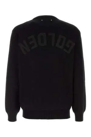 GOLDEN GOOSE Stretch Cotton Blend Sweater With Logo Patch