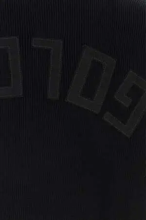 GOLDEN GOOSE Stretch Cotton Blend Sweater With Logo Patch