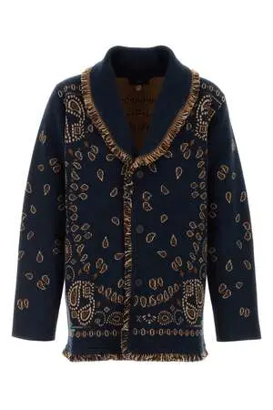 Alanui Embroidered Cashmere Bandana Cardigan - White