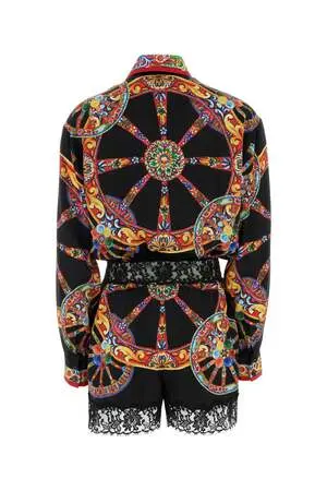 Dolce & Gabbana Printed Satin Jumpsuit