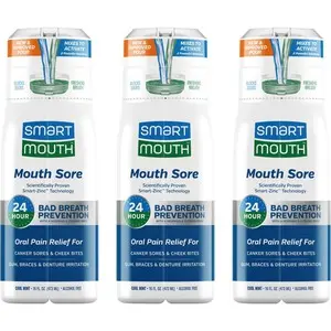 SMARTMOUTH Zinc Activated Oral Pain Relief Mouthwash 16 Fl Oz - Cool Mint