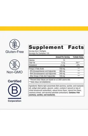 METAGENICS Omegagenics Fish Oil Epa-dha Omega-3 Supplement Softgels 270 Softgels