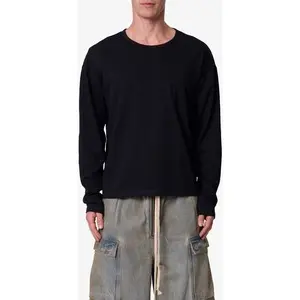 Mnml Slouchy Long Sleeve Pocket T-shirt - Black