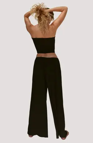 STONE FOX SWIM Flora Smocked Tube Top Cover-up - Stone
