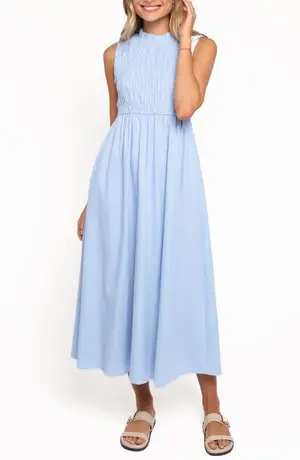 PETAL & PUP Lanna Smocked Sundress - Blue