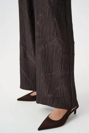 Joseph Ribkoff Pleated Satin Wide-leg Pants